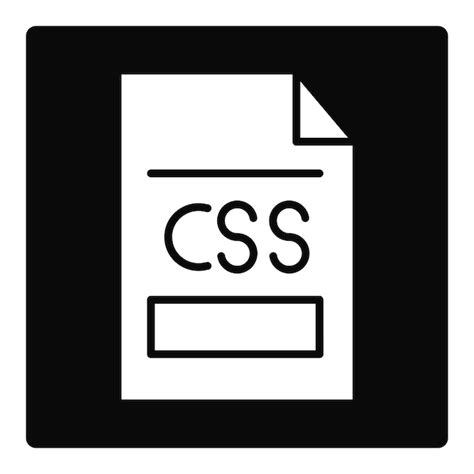 css 파일 아이콘 프리미엄 벡터