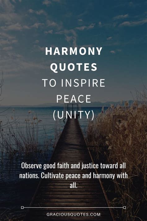 Top 77 Harmony Quotes To Inspire Peace Unity