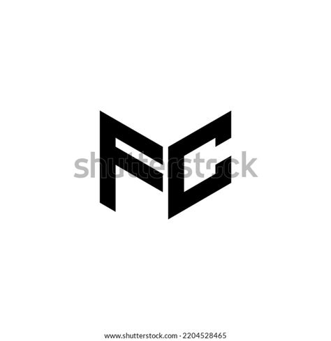 Fc Letter Logo Design White Background Stock Vector Royalty Free Shutterstock