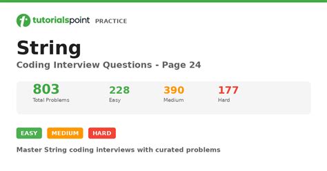 String Coding Practice Problems Page 24 Tutorialspoint