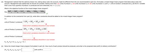 Solved Product 3 A Formulate A Linear Programming Model