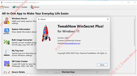 Windows1011优化工具tweaknow Winsecret Plus V480安装教程序列号