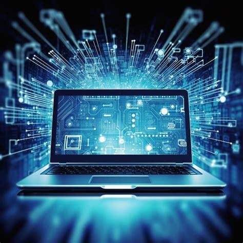 Premium Ai Image Arafed Image Of A Laptop Computer With A Circuit Board On The Screen