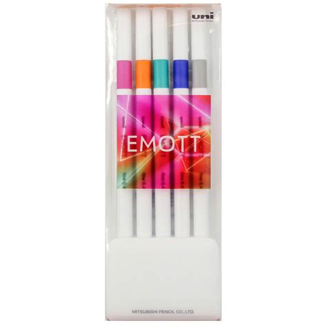 Uni Emott Fineliner Set of 5 Virtual Color