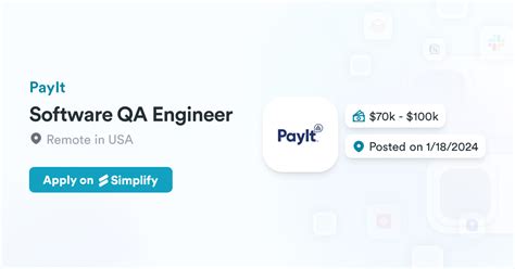 software qa engineer payit simplify jobs