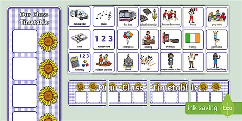 Ks1 Sunflower Visual Timetable Resource Pack