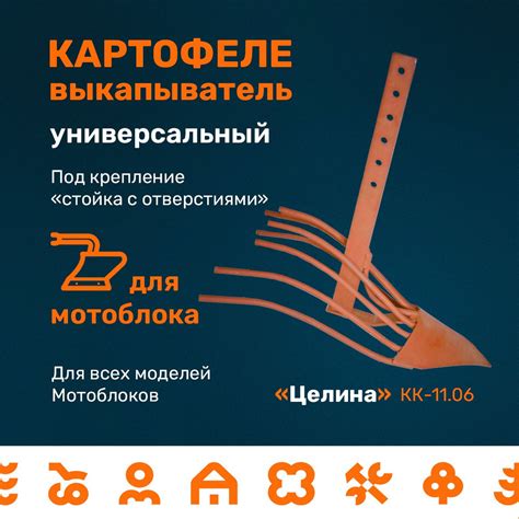 Оснастка для садовой техники Картофелевыкапыватель для мотоблока КК-11. ...