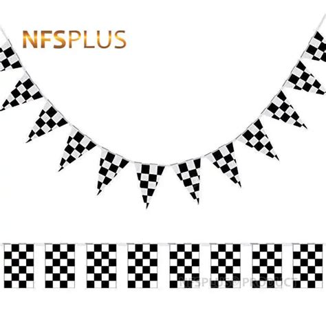 체크 무늬 매달려 플래그 F1 자동 레이싱 스포츠 38pcs 20pcs 14x21cm 블랙 화이트 체크 무늬 인쇄 된 장식