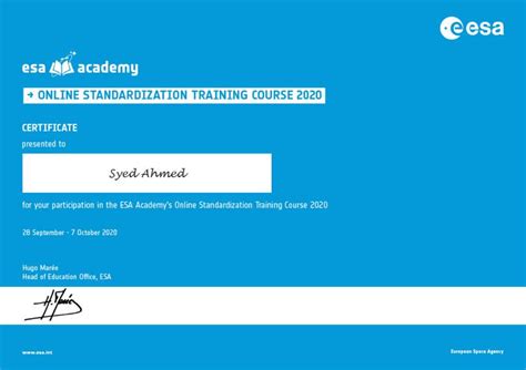 Syed Zainuddin A On Linkedin Esaacademy Standardisation Space
