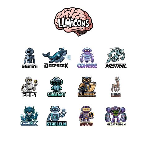 Llmicons Llm Large Language Model Icon Set Behance