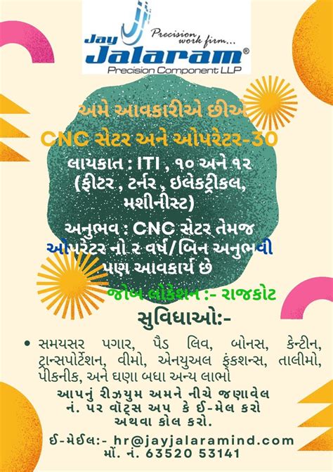 Hasmukh Saresa On Linkedin Require Cnc And Vmc Setter And Programmer Both