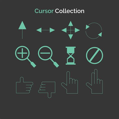 Colorful Circular Arrow Cursor Ribbons Set Vector 35247893 Vector Art At Vecteezy