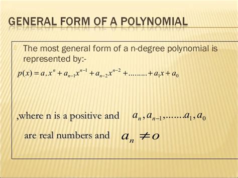 Polynomials Of Class 10