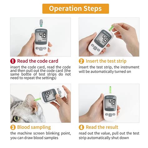 Urit Pet Blood Glucose Meter Kit With 50 Test Strips Diabetes