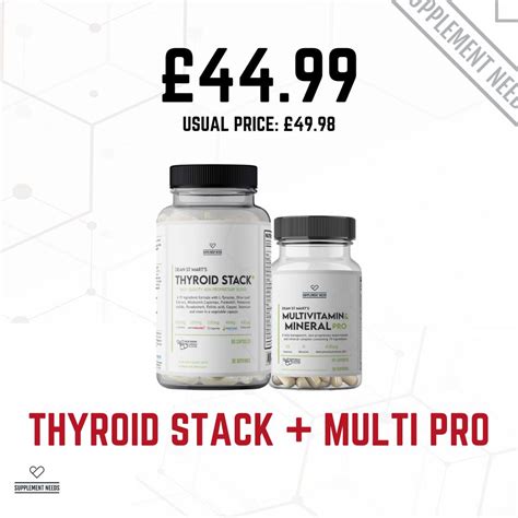 Thyroid Stack And Multivitamin 30s Bundle Supplement Needs