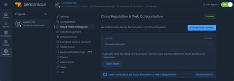 Configuring Cloud Threat Intelligence On Zenconsole