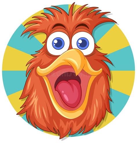 Caricatura Alegre De Cara Sonriente De Pollo Ilustración Del Vector Ilustración De Pollo