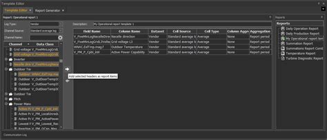 4 Specify The Property Fields For The New Report Template