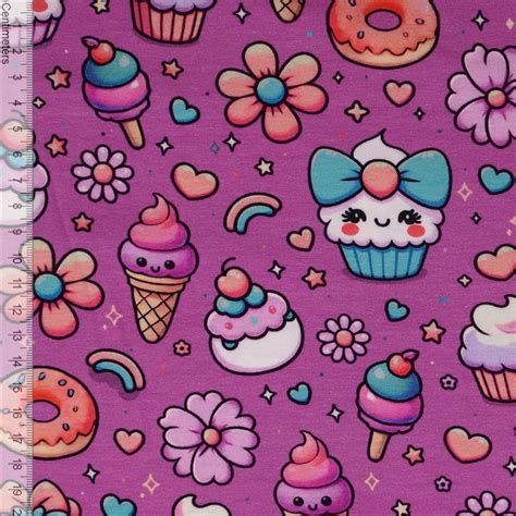 Candy Love Fuksia Jersey Stofflykkeno