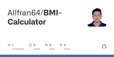 GitHub AlIfran64 BMI Calculator