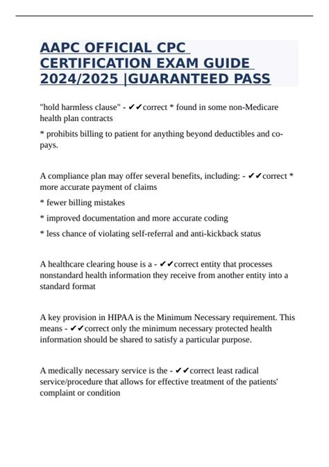 AAPC OFFICIAL CPC CERTIFICATION EXAM GUIDE GUARANTEED PASS AAPC Official CPC