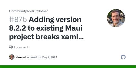 Adding Version 822 To Existing Maui Project Breaks Xaml Files · Issue 875