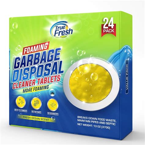 Foaming Garbage Disposal Cleaner And Deodorizer 24 Pack Disposer Cleaner Tablets Fresh Ocean