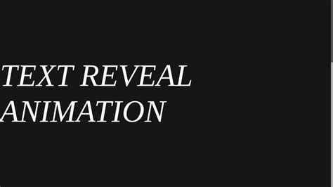 Text Reveal Animation