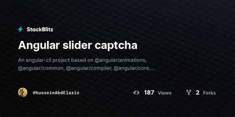 Angular Slider Captcha Stackblitz