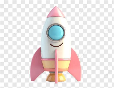 Cute 3d Pastel Rocket Cartoon Pastel Rocket Kawaii Space 3d Cute Png