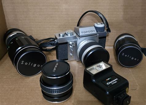Vintage Topcon Re Super Camera W Extra Lenses Ebay