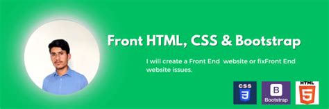 eye catching user friendly front end html css and bootstrap developer