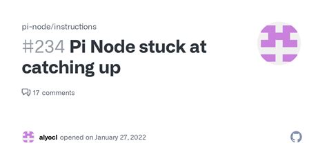 Pi Node Stuck At Catching Up · Issue 234 · Pi Nodeinstructions · Github