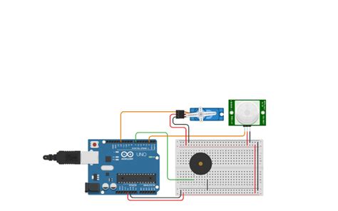 Circuit Design Activity 8 Practice With Servomotor And Presence Sensor Tinkercad