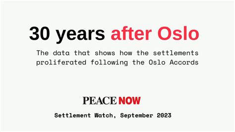 Peace Now 30 Years After Oslo The Data That Shows How The Settlements
