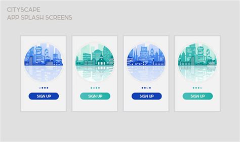 평면 디자인 응답 Ui 모바일 애플 리 케이 션 시작 화면 샘플 농장에 대한 스톡 벡터 아트 및 기타 이미지 농장 도시 벡터 Istock