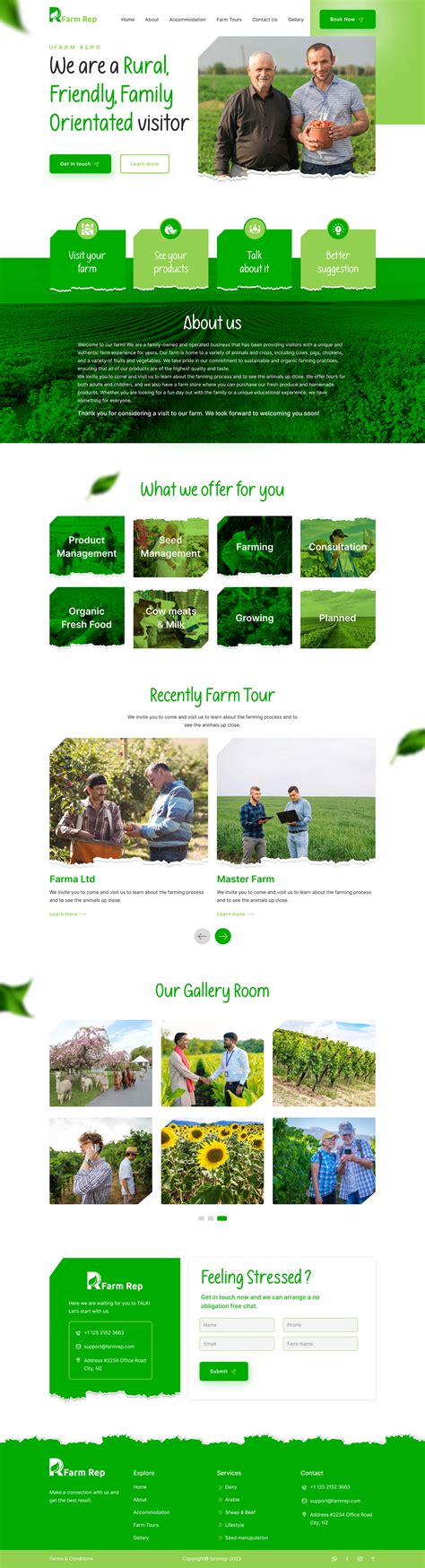 Agro Farm Or Agricultural Website Landing Page Design Behance