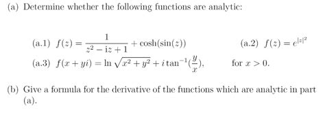 solved determine whether the following functions are