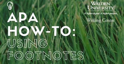 APA How To Using Footnotes