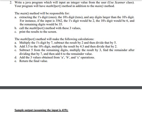 Solved 2 Write A Java Program Which Will Input An Integer
