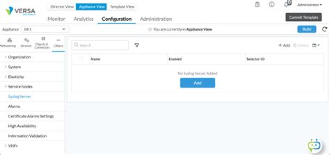 Configure A Syslog Server Versa Networks