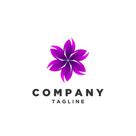 Free Vector Flower Logo Luxury Gradient Design Illustration