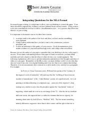 Mastering MLA Integrating Quotations Effectively Course Hero