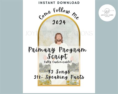 Lds Primary Program Script Completely Customizable 2024 Book Of Mormon