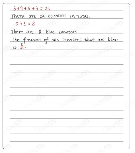 solved a bag contains red counters and blue counters on each counter there is either an odd or