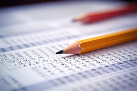 Premium Photo Testing Question Paper And Pencil