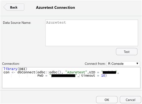 How To Connect R To Sql Azure Stack Overflow