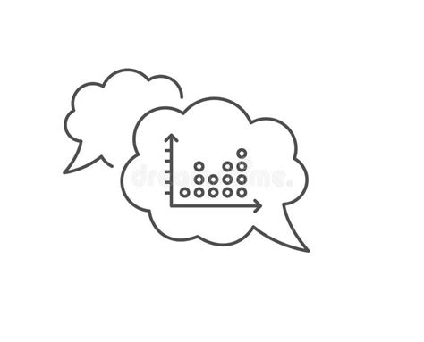 Dot Plot Graph Line Icon Presentation Chart Sign Vector Stock Vector Illustration Of