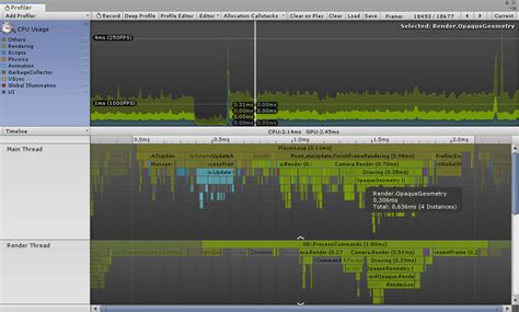 Unity Manual Cpu Usage Profiler Module