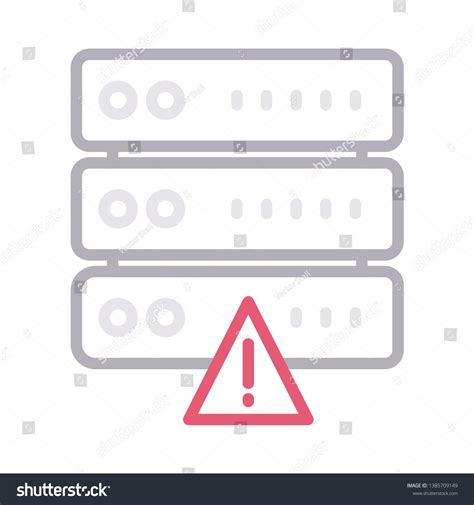 Server Error Color Line Icon Stock Vector Royalty Free 1385709149